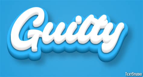 Guilty Text Effect And Logo Design Word