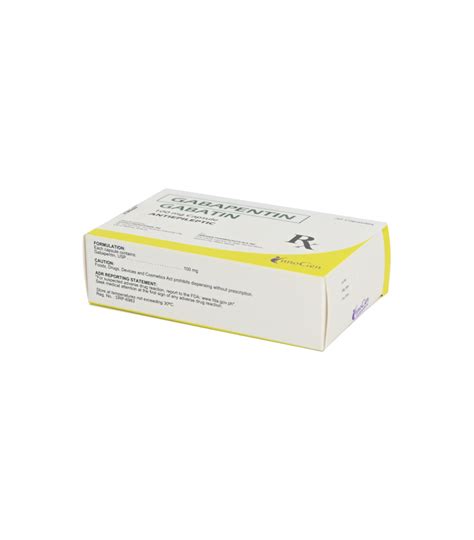 Rx Gabatin Gabapentin 100mg Capsule