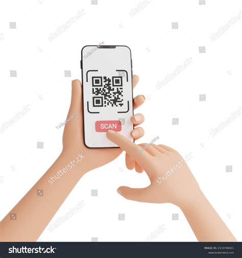 Qr Code Scan Concept Human Hand Stock Illustration Shutterstock