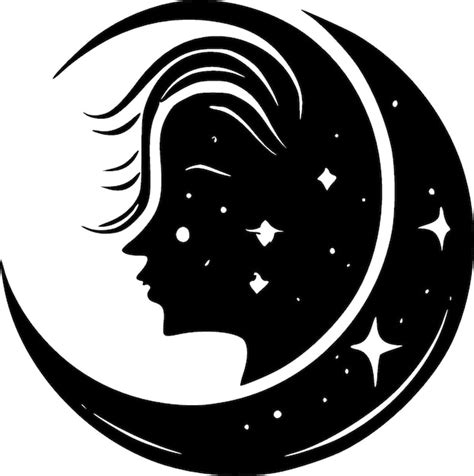 Premium Vector Celestial Black And White Vector Illustration