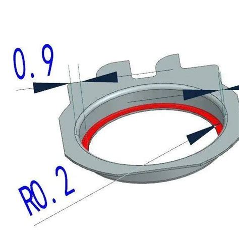 红色区域处cnc能加工到位吗？ 放电 冲压 公差