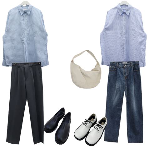 히즈핏 봄 시즌😎 즐겨입기 좋은 스트라이프 패턴의 셔츠 코디룩👔 여자가 코디하는 여자가 더