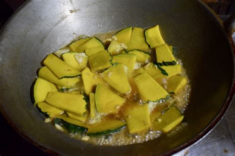 Authentic Thai Pumpkin Stir Fry Recipe Pad Fak Tong