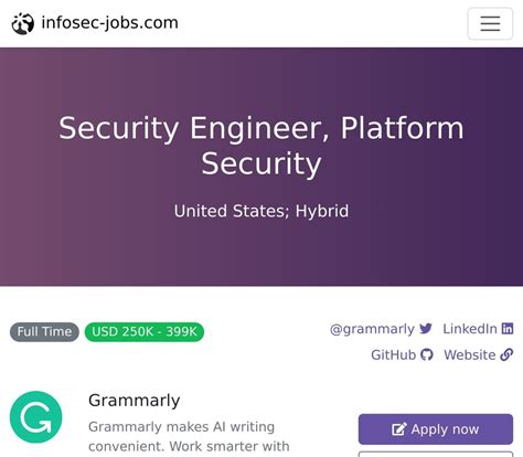 Hiring Usd 250k 399k Security Engineer Platform Security In