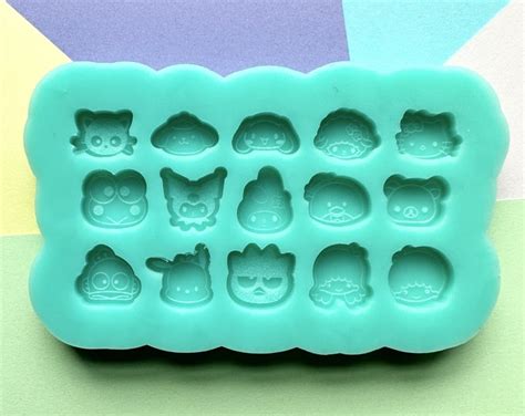 Cute Friends Bits Palette Silicone Mold Etsy