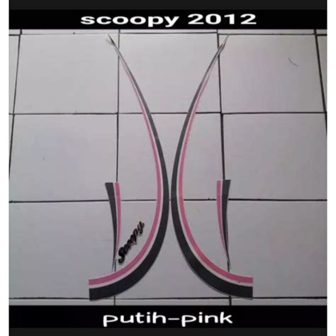 Jual Stiker Striping Les Lis Bodi Honda Motor Scoopy Karbu Tahun 2012