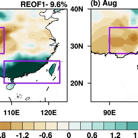 Spatial Pattern Of The Reof1 Of Standardized Precipitation Over Download Scientific Diagram