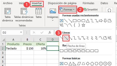 Cómo Insertar una Flecha en Excel y Google Sheets Automate Excel