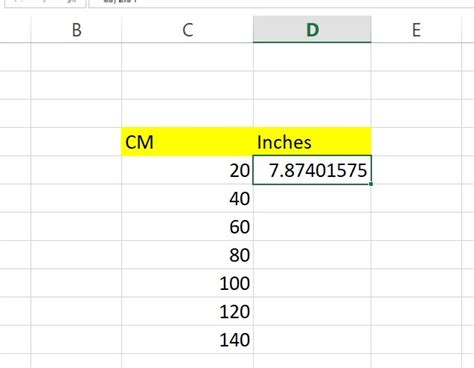 how to convert cm to inches in microsoft excel excel wizard