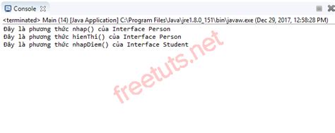 Interface Trong Java Freetuts