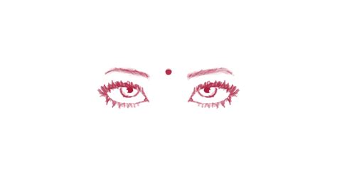 Hand Drawn Bindi Eyes Indian Aesthetic Illustration Baddie Eyes T