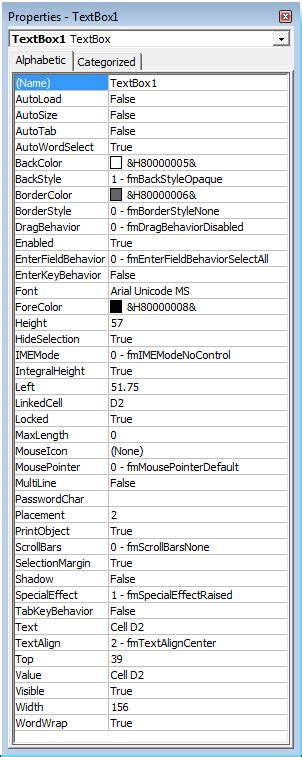 Custom Design Of An Excel Textbox VBA Stack Overflow