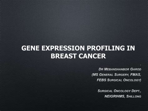 Molecular Profiling In Breast Cancer Ppt