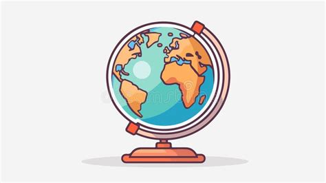 Global Synchronization Vector Globe With Outline Icon For Design