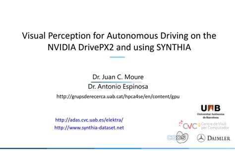 Ppt Visual Perception For Autonomous Driving On The Nvidia Drivepx2 And Powerpoint