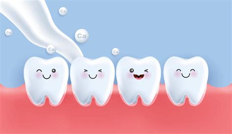 Teeth Happy And Healthy Tooth Character Smiling With Milk Splash And