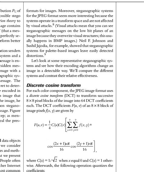 modern steganographic communication the encoding step of a