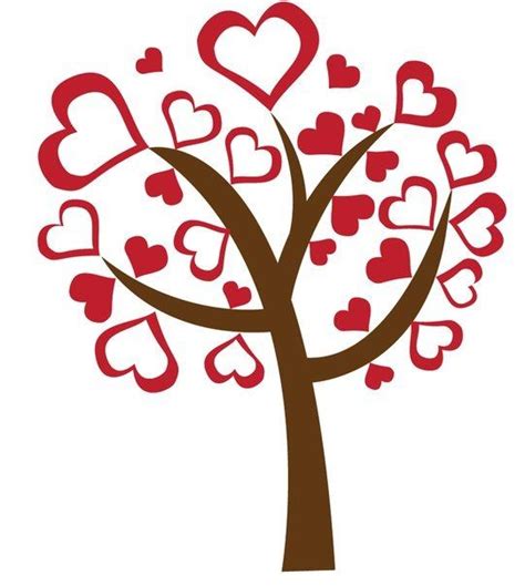 витинанки шаблони схеми дерево життя 1 Valentine Tree Tree Art Heart Tree