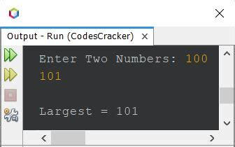 Java Program To Find Largest Of Two Numbers