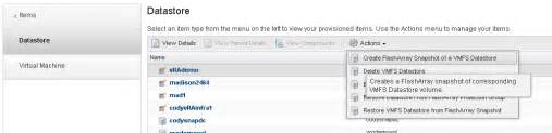 missing actions for specific vrealize automation custom resources