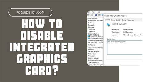 How To Disable Integrated Graphics Card PC Guide