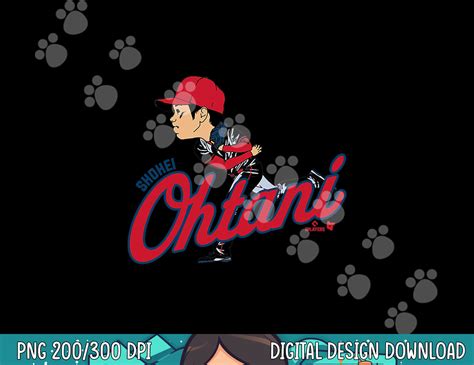 Shohei Ohtani Caricature Los Angeles Baseball Png Subli Inspire Uplift