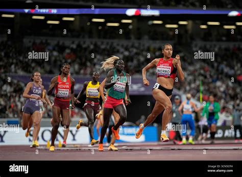 Switzerlands Audrey Werro Leads In The Womens 800 Meters Heats At The