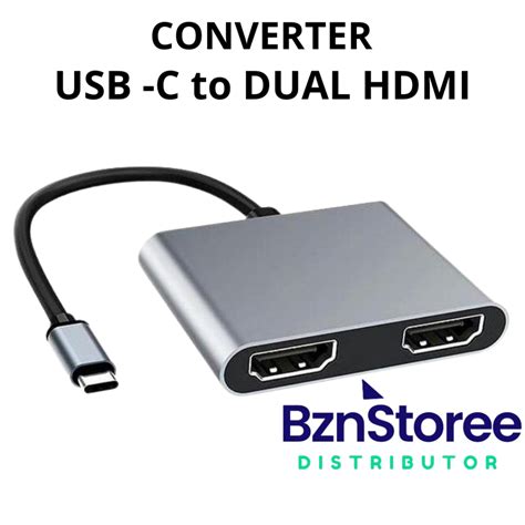 Jual Usb Type C To Dual Hdmi Usb Type C To Hdmi Hdmi Hdmi In Usb Type C To Hdmi