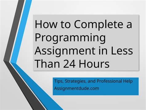 struggling with deadline know how to complete a programming assignment