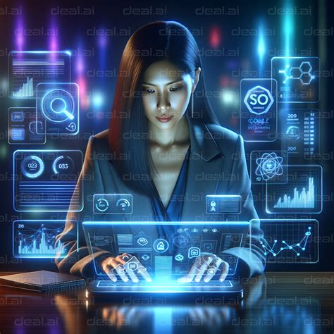 Digital Data Analyst At Work Dealai Art Marketplace