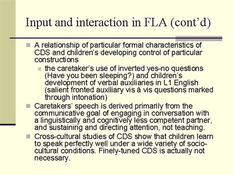 week 10 second language acquisition input interaction and