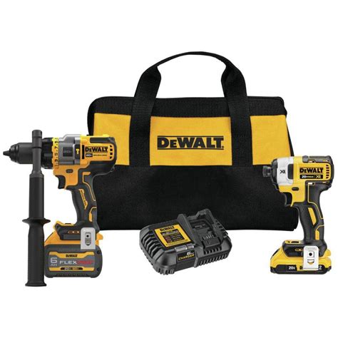 Dewalt 20v Max Cordless Brushless Hammer Drilldriver 2 Tool Combo Kit