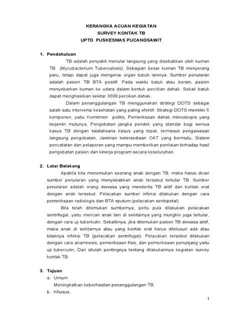 Kak Kontak Survey Tb Pdf