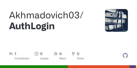 Github Akhmadovich03authlogin