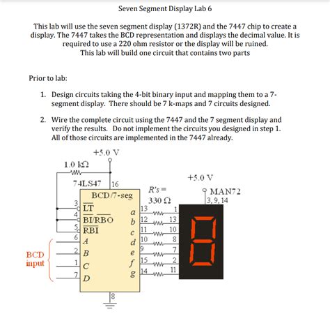 solved seven segment display lab 6 this lab will use the