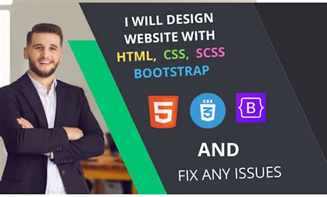 design website with html css scss and bootstrap by shahin2089 fiverr