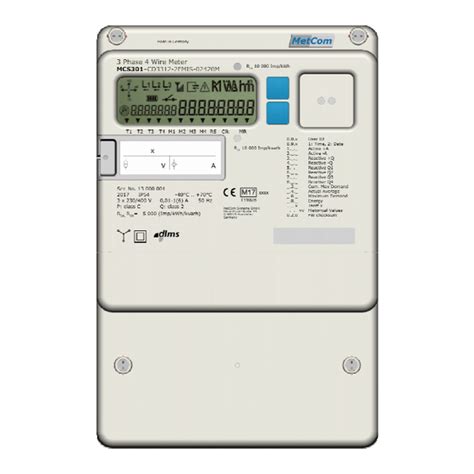 user manuals metcom solutions mcs301 smart meter