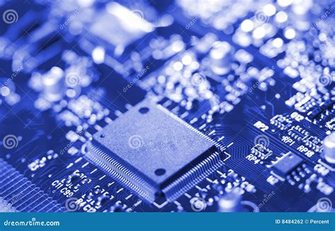 Close Up Microchip On Circuit Board Stock Photo Image Of Circuit Miniaturization
