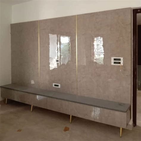 Modern Light Brown Acrylic Wooden Led Wall Panel Sizedimension 14x7