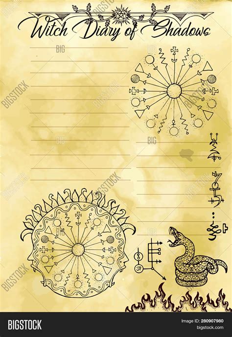 Witch Diary Page 19 Vector And Photo Free Trial Bigstock