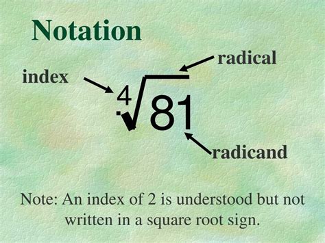 PPT Roots Of Real Numbers And Radical Expressions PowerPoint Presentation ID 464568