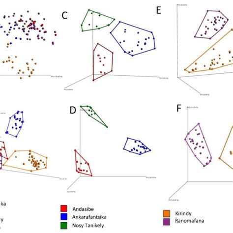 Principal Coordinate Analysis Pcoa Three Dimensional First Tree Pcoa