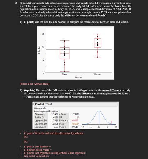 Solved 2 7 Points Our Sample Data Is From A Group Of Men Chegg Com