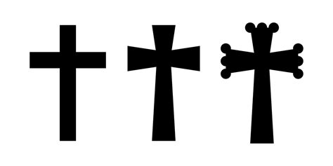 Collection Of Black Silhouette Christian Crosses 55314829 Vector Art At