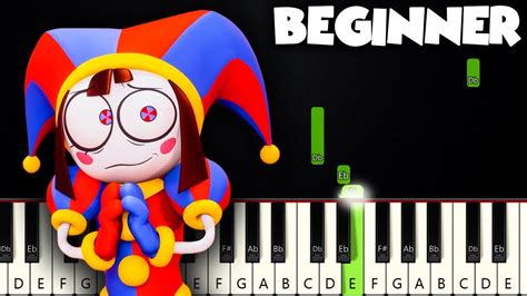 The Amazing Digital Circus Theme Beginner Piano Tutorial Sheet