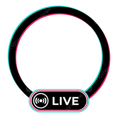 Circle Frame Live Icon Vector Live Sticker Stream Png And Vector