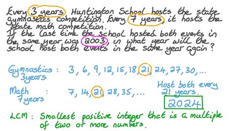 Question Video Solving Word Problems Involving The Lowest Common Multiple Nagwa