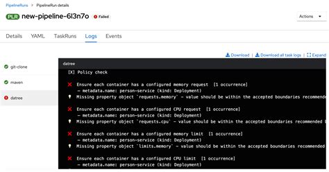 validate kubernetes deployment in ci cd with tekton and datree