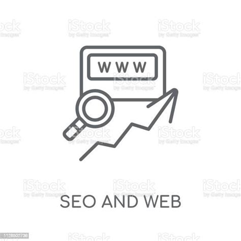 서 장 훈과 웹 선형 아이콘입니다 프로그래밍 컬렉션에서 흰색 배경에 현대 개요 서 장 훈과 웹 로고 개념 0명에 대한 스톡 벡터