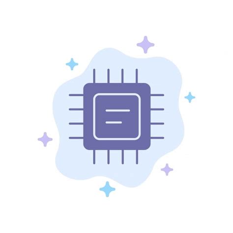 Cpu Microchip Processor Blue Icon On Abstract Cloud Background Cloud Icons Background Icons